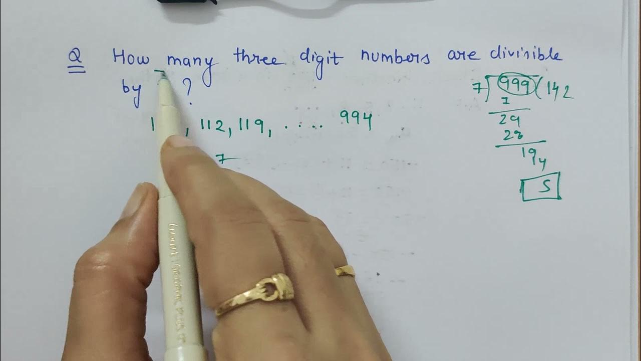 How many 3 digits numbers are divisible by 7?(@ComfortUrMaths) - YouTube