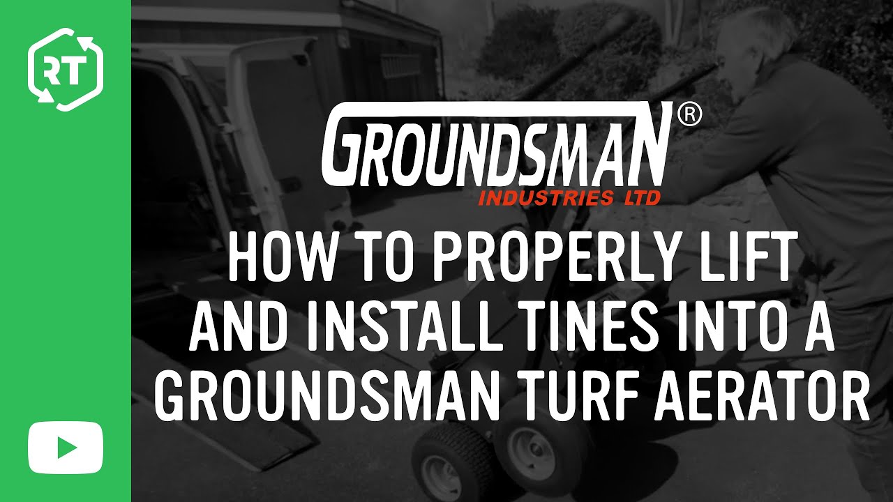 How to properly lift and install tines into a Groundsman Turf Aerator ...