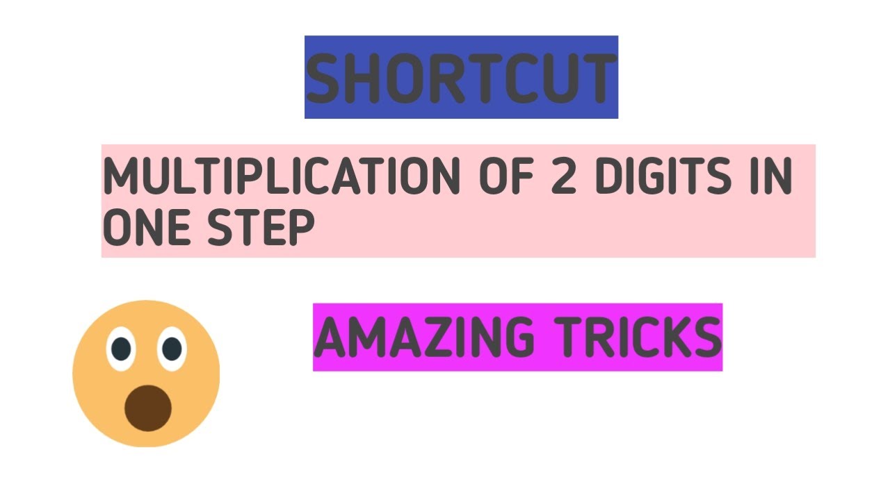 Short cut method for multiplication of two digits - YouTube