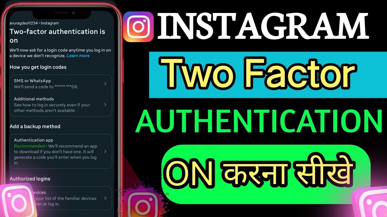 Instagram Two Factor Authentication On Kaise Kare | How To On Two ...