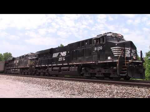 NS #8120 leads NS 891 through Tateville, KY - YouTube