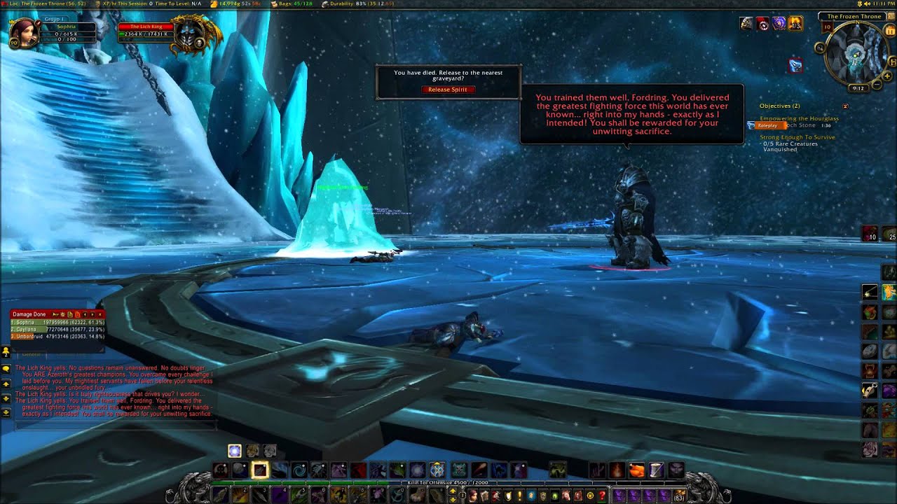 World of Warcraft Mother's Day Raid ICC Final Boss - YouTube