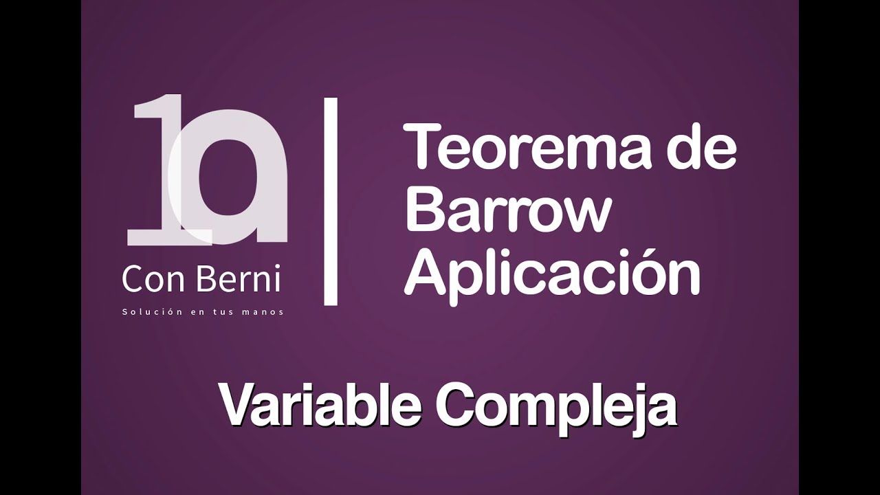 Teorema de Barrow I Aplicación 1 - YouTube
