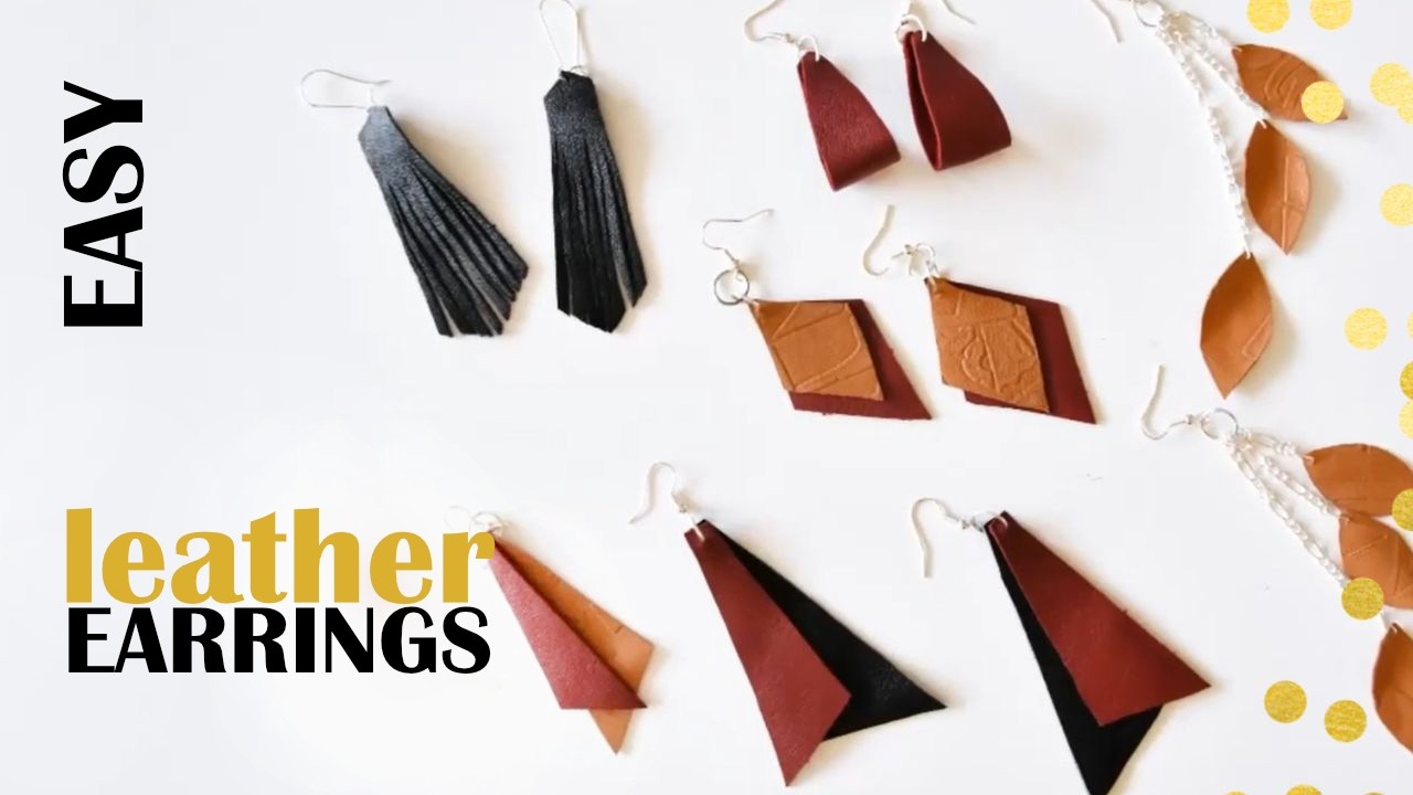DIY | Easy Leather Earrings - YouTube