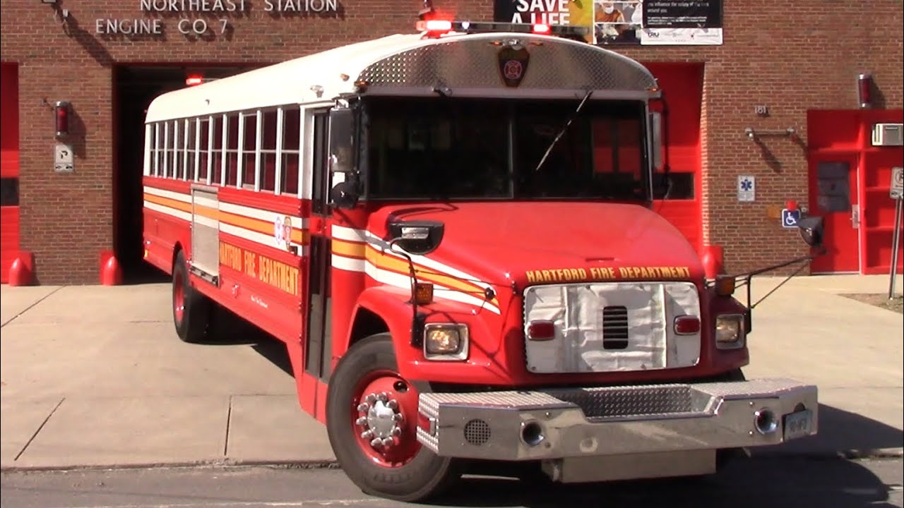 Hartford Fire Department Rehab Bus Responding - YouTube