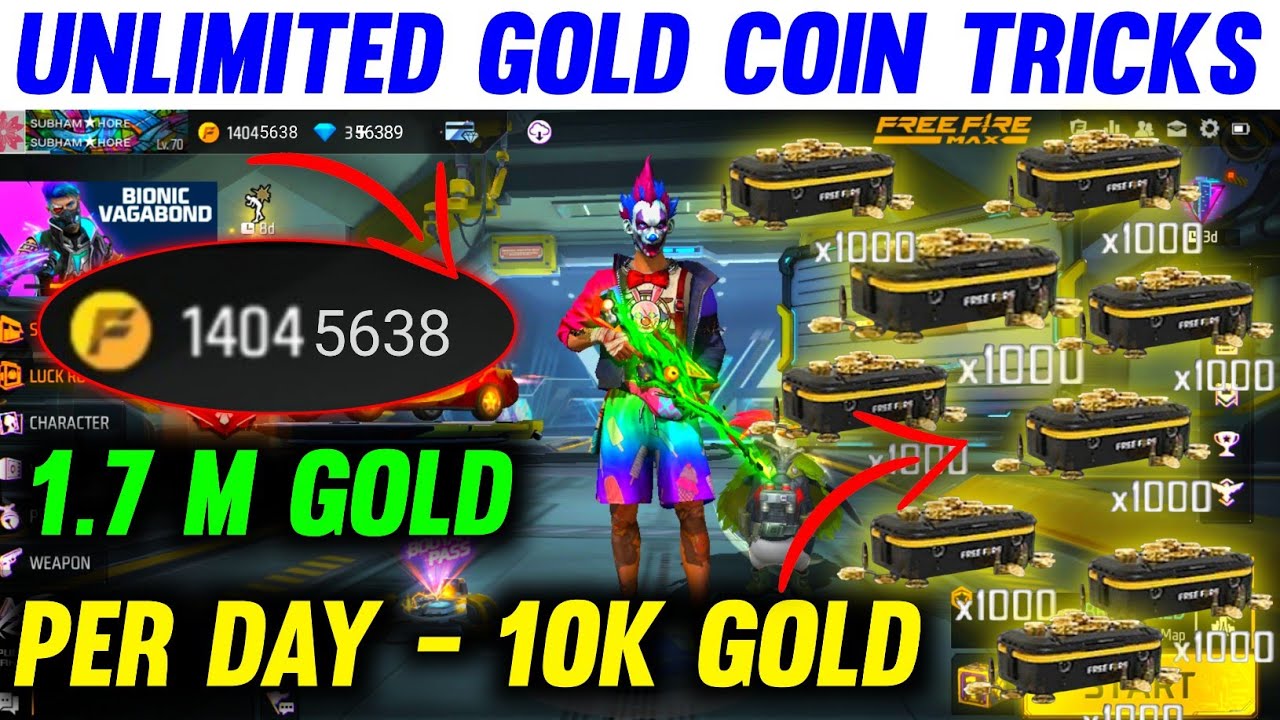How To Get Unlimited Gold Coins In Free Fire ! Free Fire Me Unlimited ...