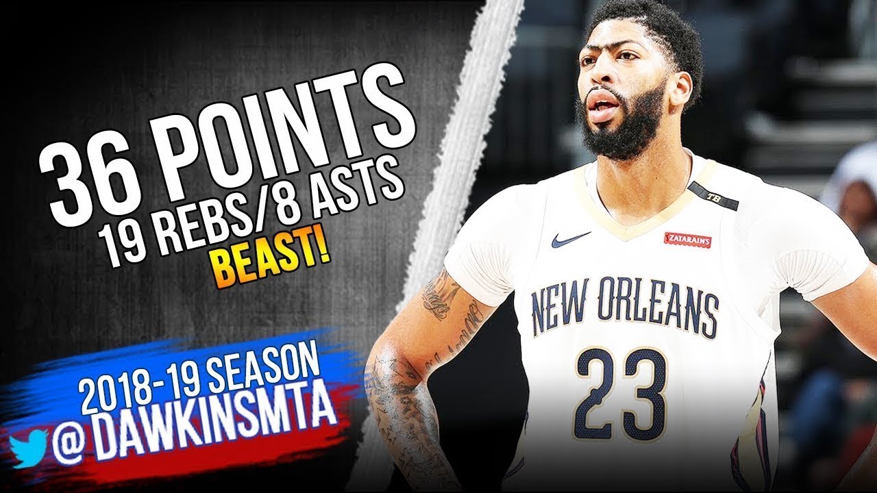 Anthony Davis Full Highlights 2018 12 02 Pelicans vs Hornets 36 19 8 ...