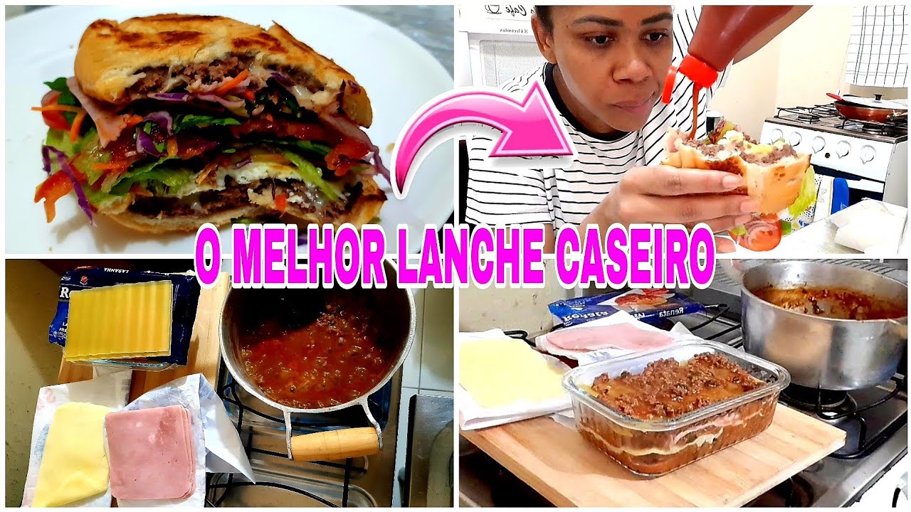 FIZ O MELHOR LANCHE CASEIRO GASTANDO POUCO + LASANHA 😋 - YouTube