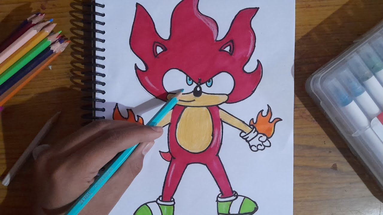 How To Draw Fire Sonic || #sonicthehedgehog #easy #trending #viral ...