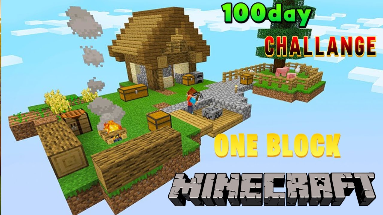 MINECRAFT ONE BLOCK 100 DAY SURVIVAL - YouTube