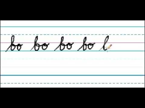 bo | Filipino one syllable | Cursive Writing | Guide to writing for ...