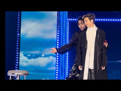 FANCAM 260321 Taehyung sitting in Namjoon’s chair Ment BTS The Comeback Live Arirang Concert 방탄소년단