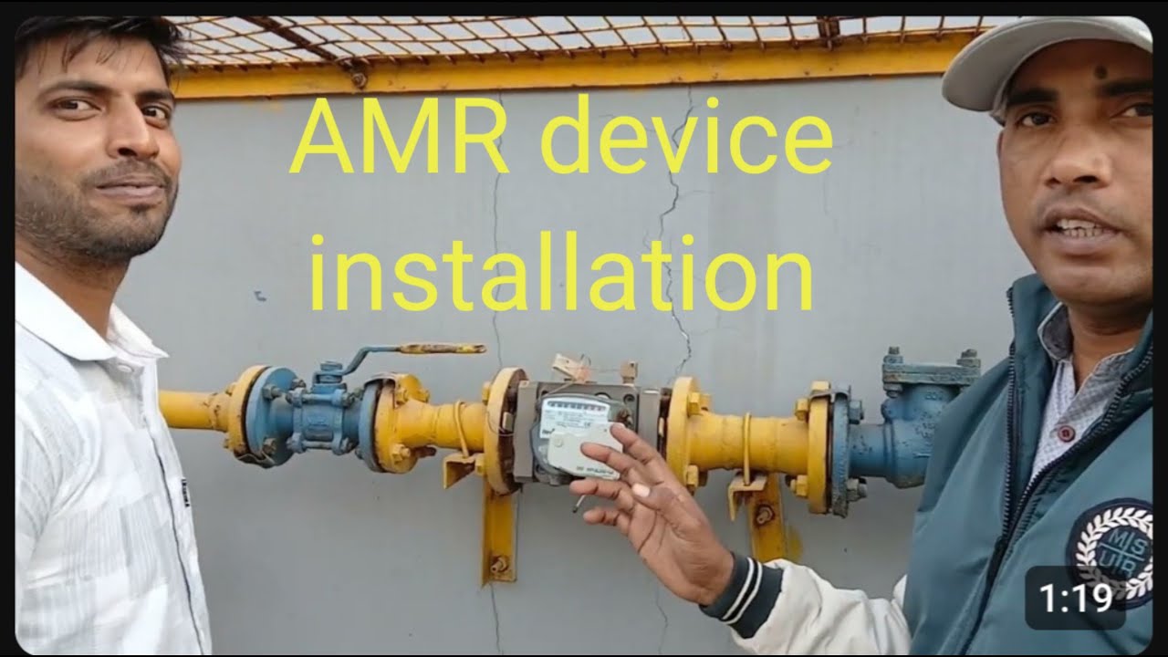 AMR device in gas meter system. - YouTube