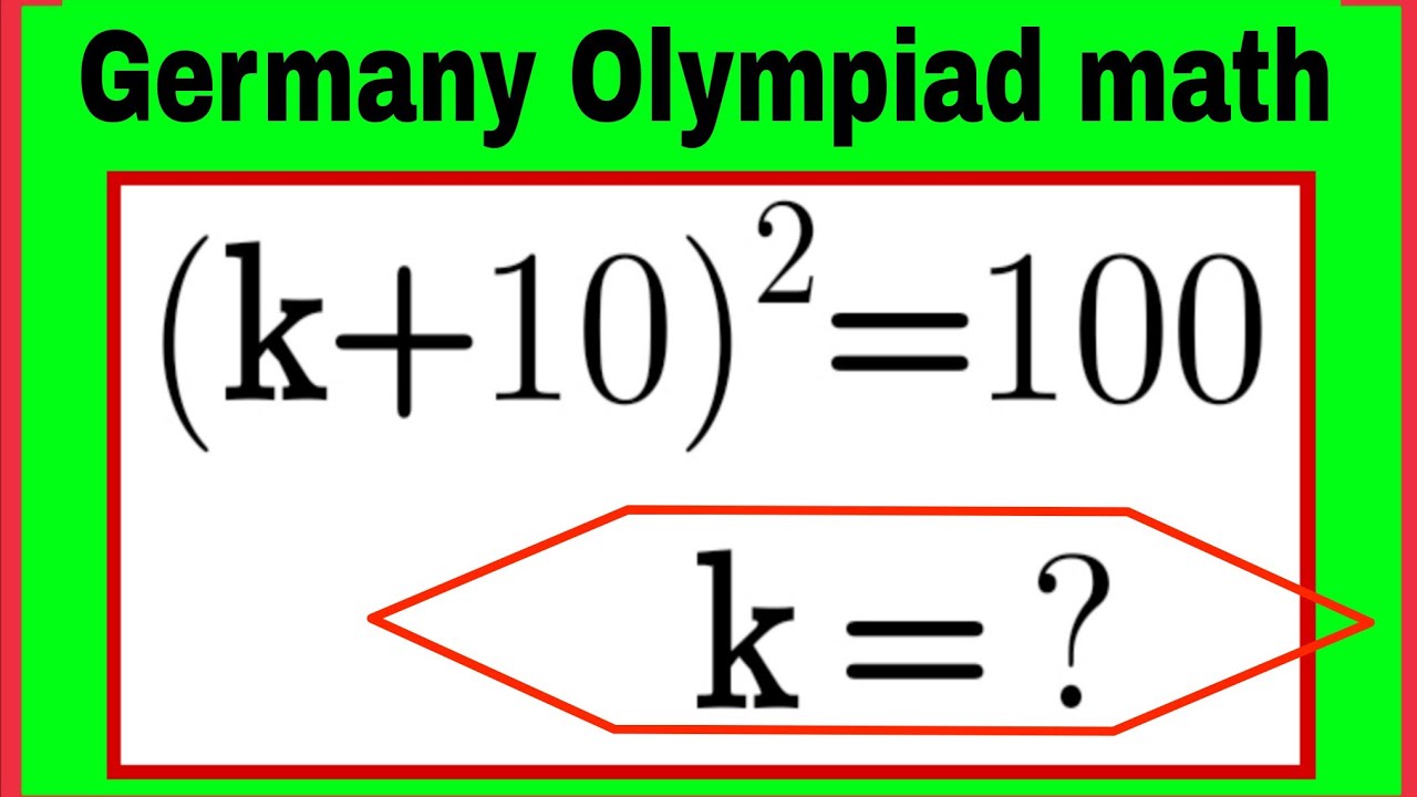 Germany| A wonderful algebra Olympiad math Problem? #maths #mathematics ...