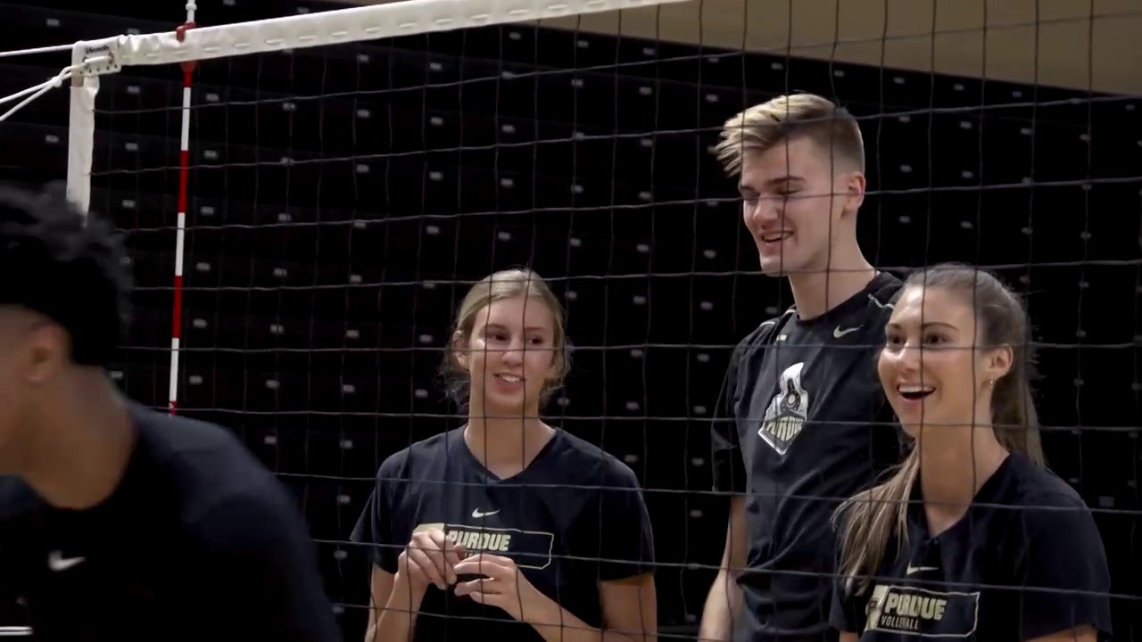 Purdue Men's Basketball Gets Schooled by Volleyball - YouTube