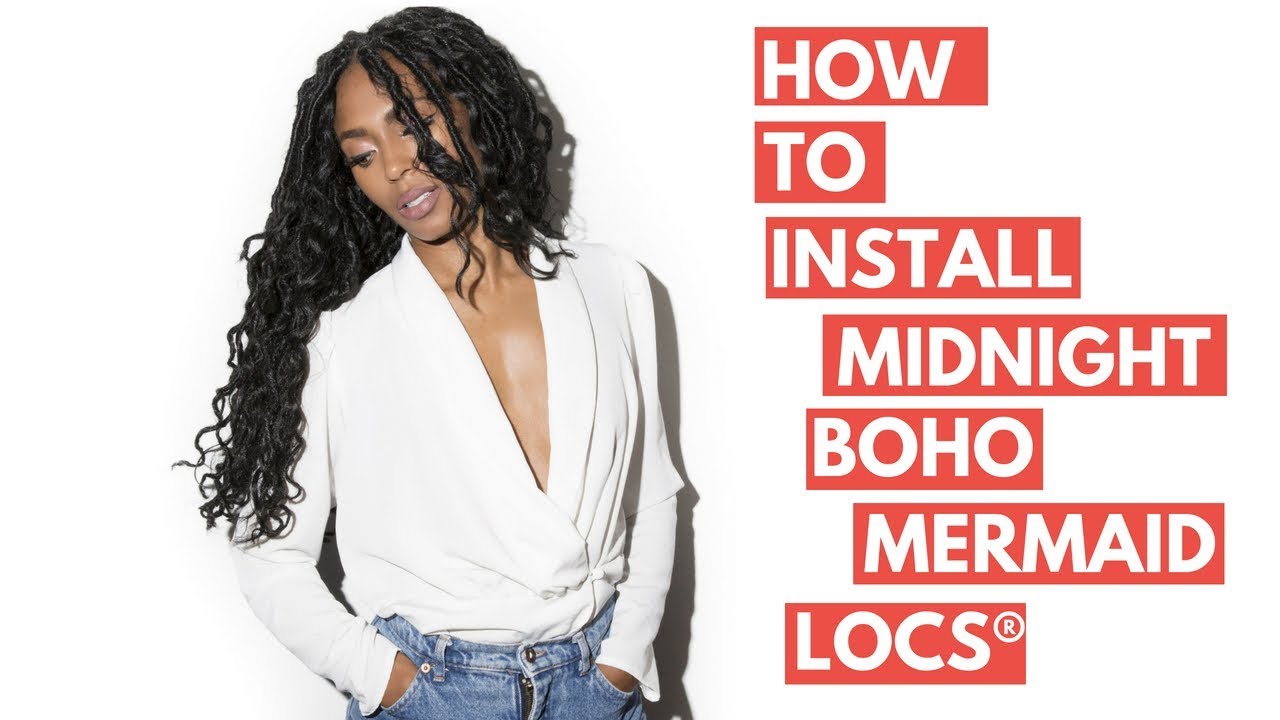 How To Install Midnight Boho Mermaid Crochet Faux Locs| BOHO LOCS ...