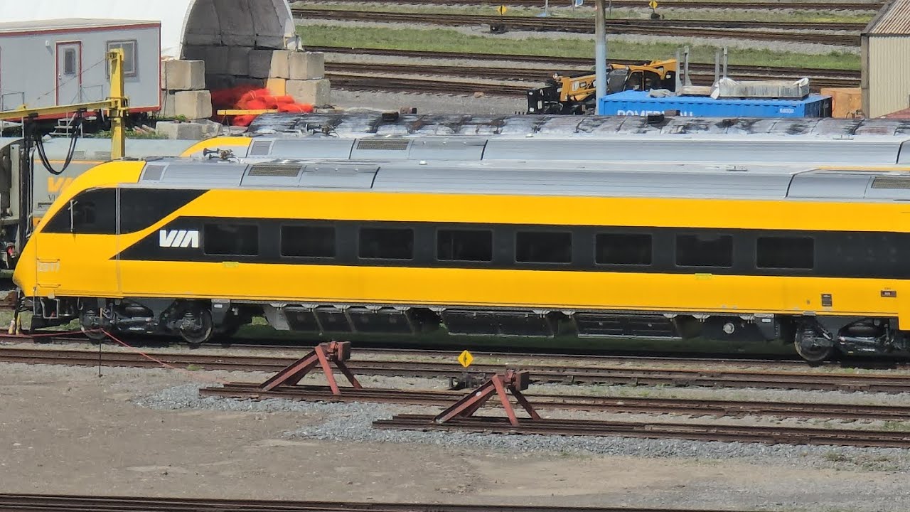 New VIA Rail special Lumi livery train seen in Montreal! 🟨 - YouTube