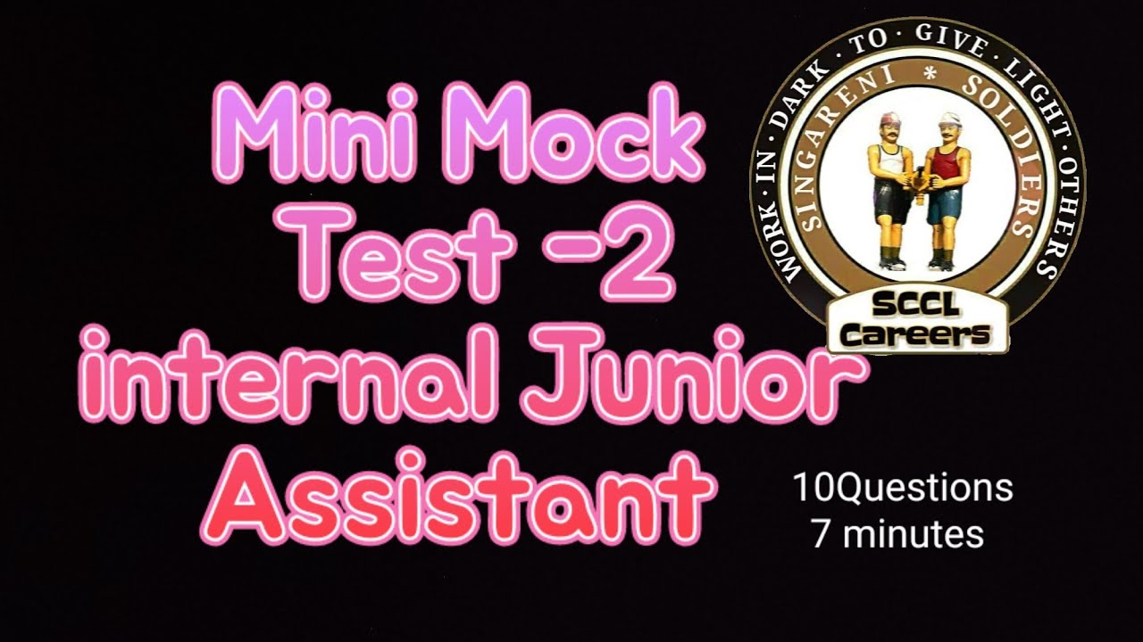 mini Mock test -2 ( internal Junior Assistant) - YouTube