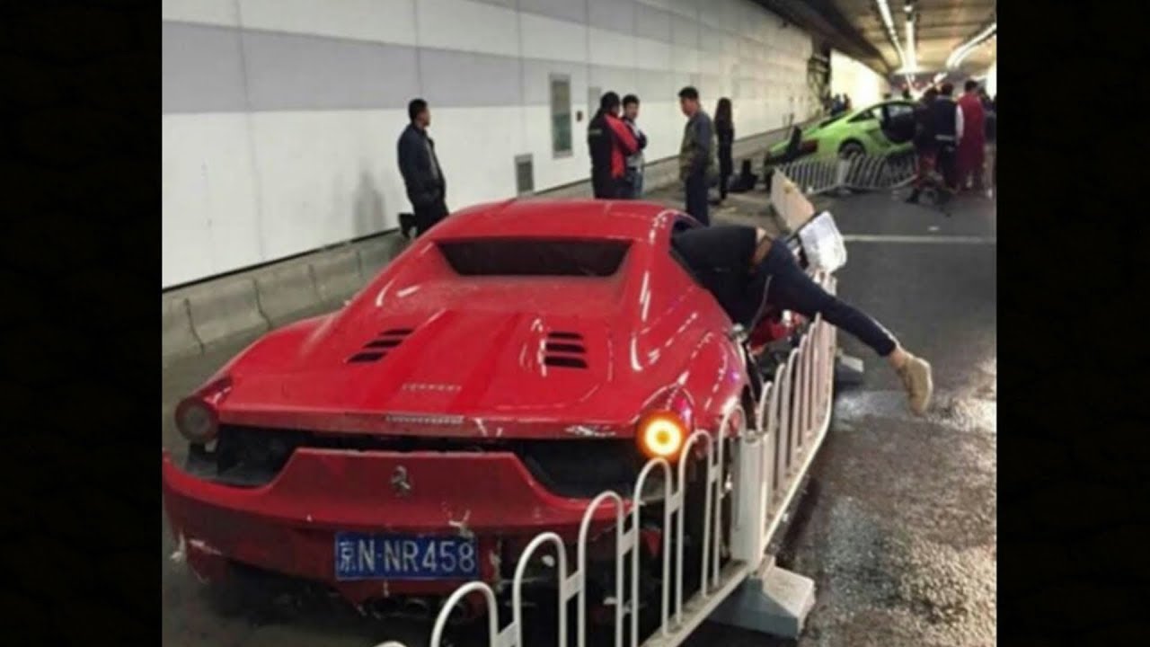 Kid breaks into Lamborghini then Lambo crashes... - YouTube