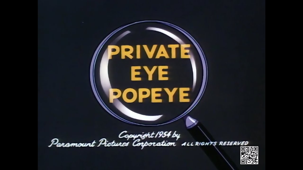 Popeye The Sailor : Private Eye Popeye 1954 - YouTube