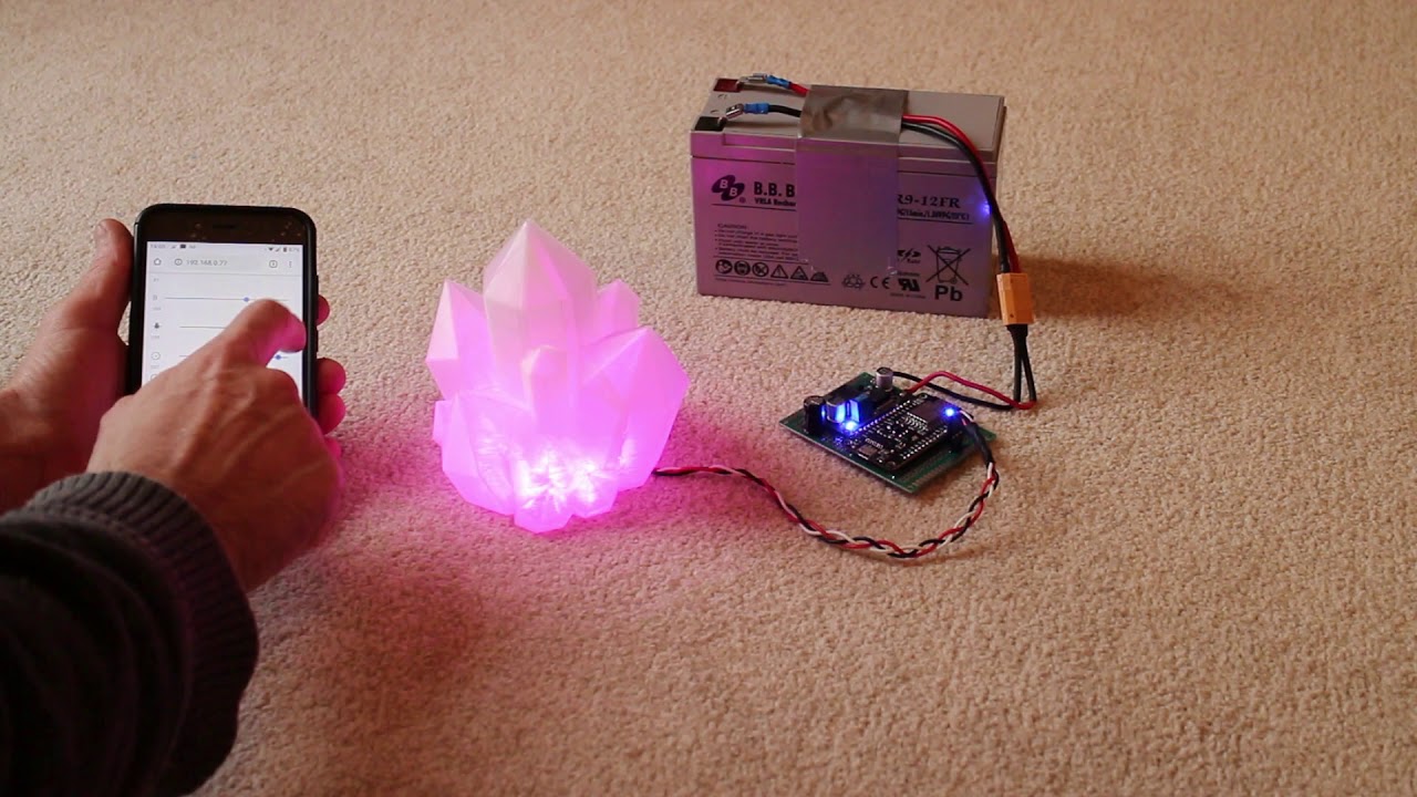 3d Printed LED crystal - YouTube