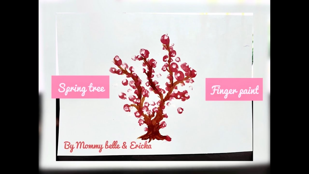 DIY spring tree: finger paint - YouTube