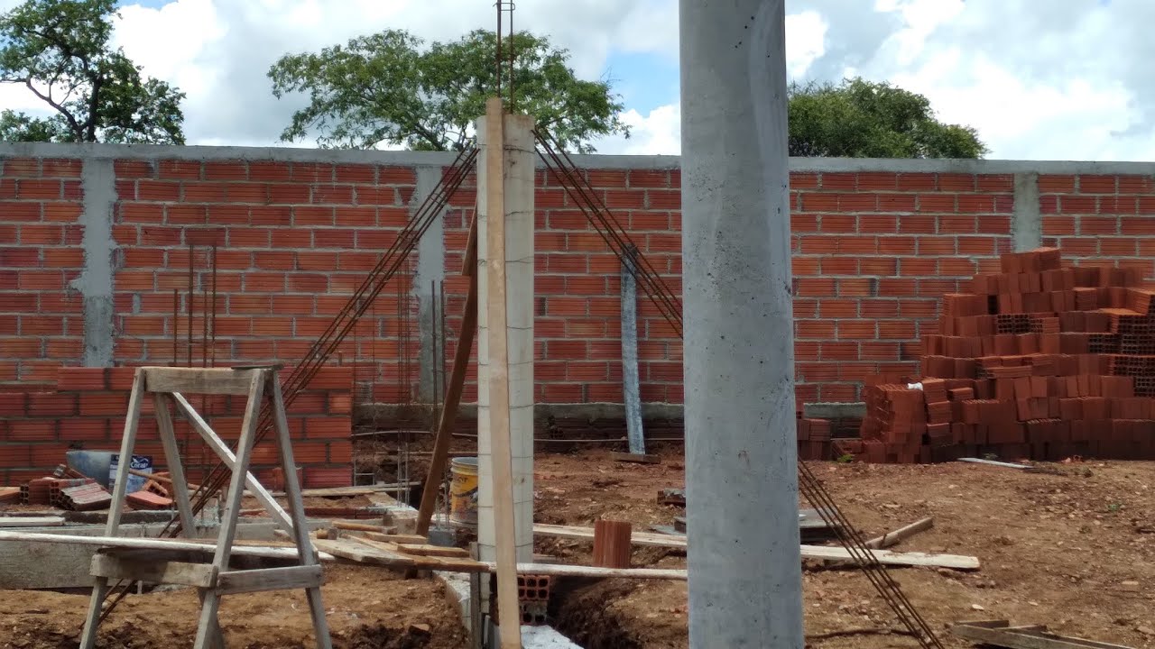 como concretar coluna redonda. - YouTube