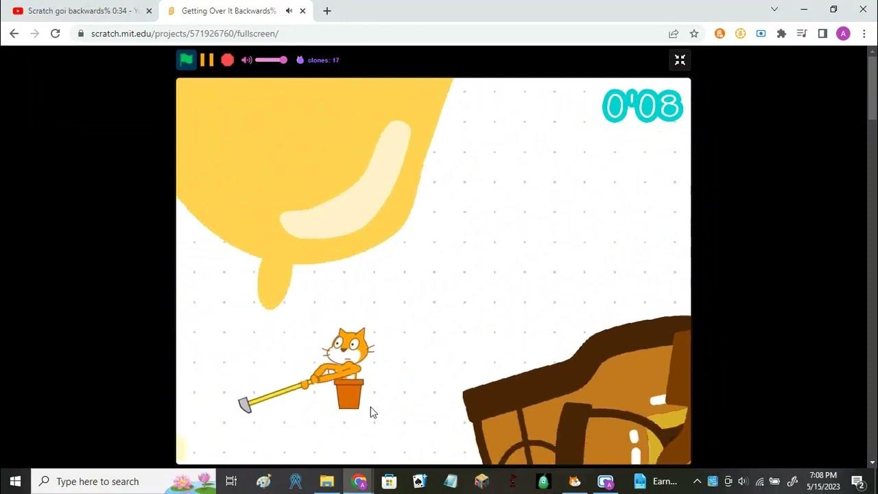 Scratch Getting Over It Backwards% 0:15 speedrun - YouTube
