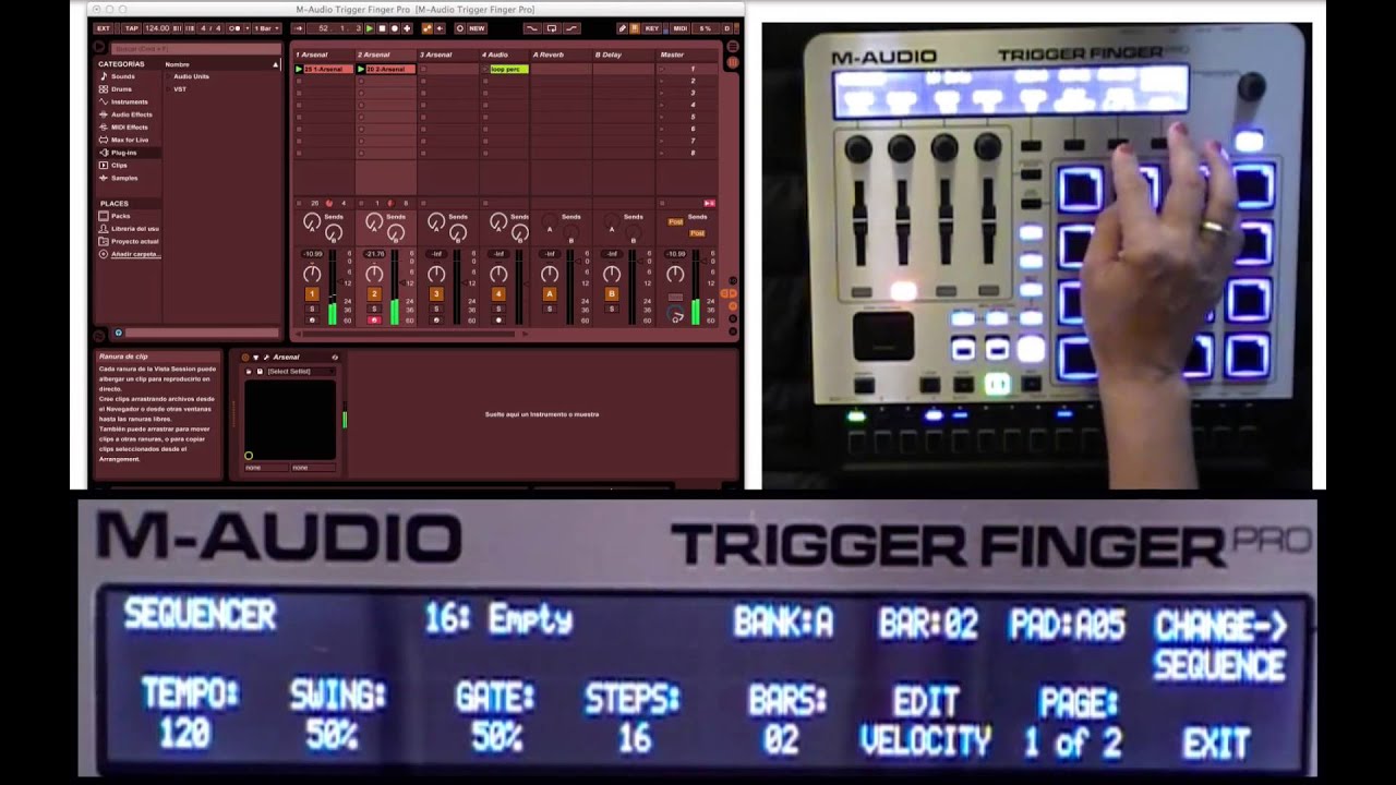 Trigger Finger Pro - Secuenciador por pasos - YouTube