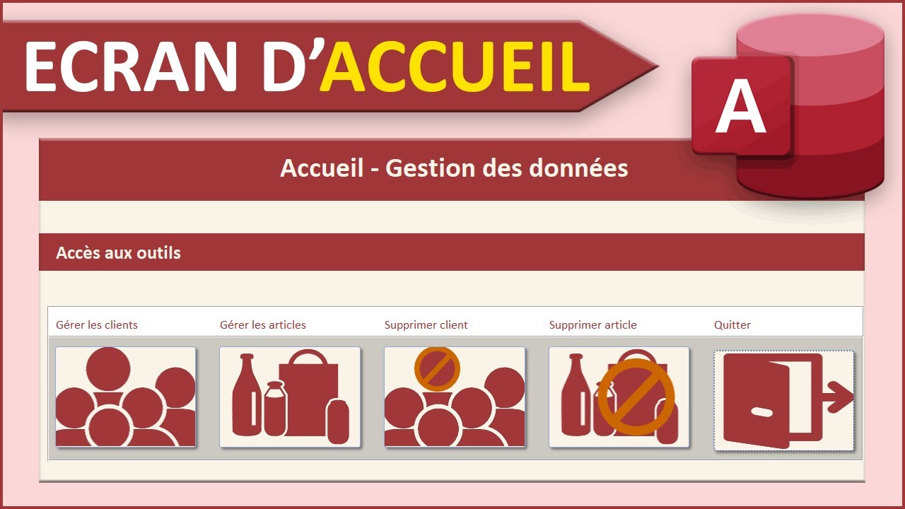 Application Access avec un écran d'accueil - YouTube