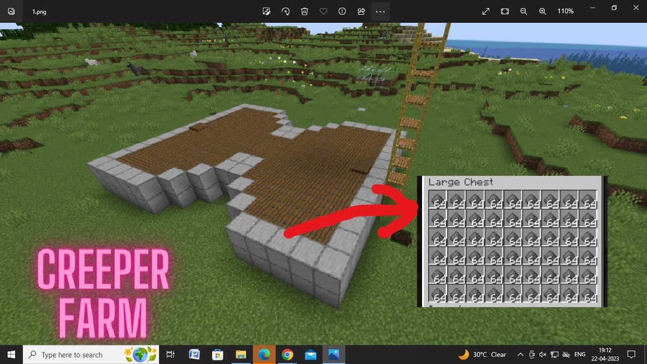 MINECEAFT CREEPER FARM .EASY TUTORIAL - YouTube