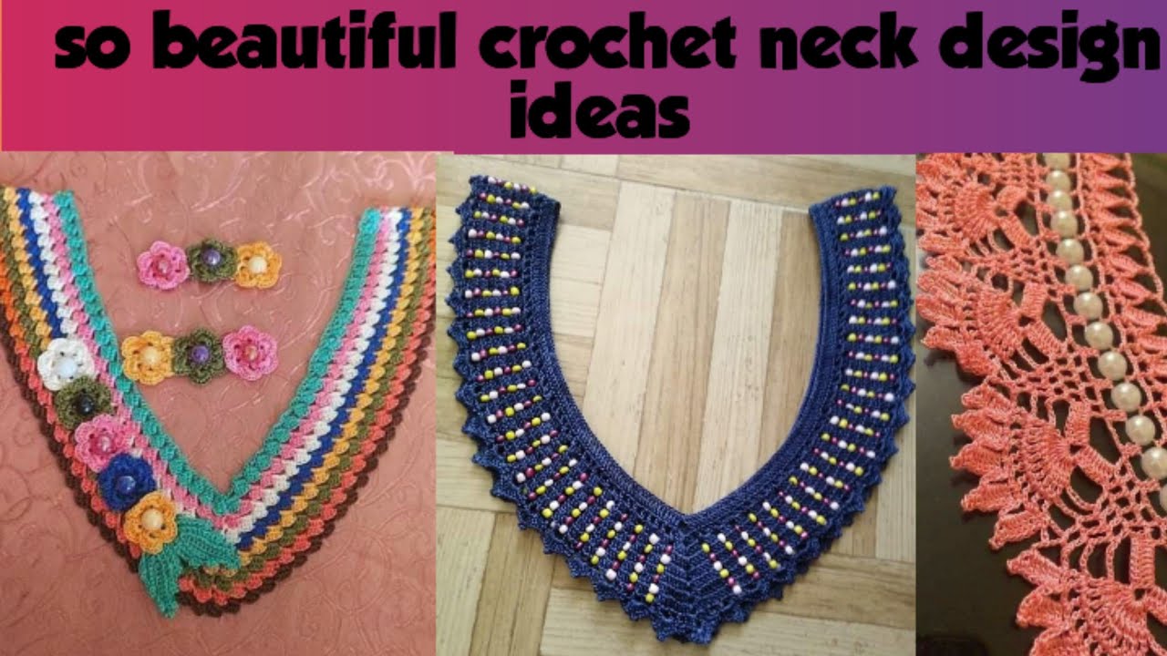 so stylish #crochet neck design tutorial 2023 - YouTube