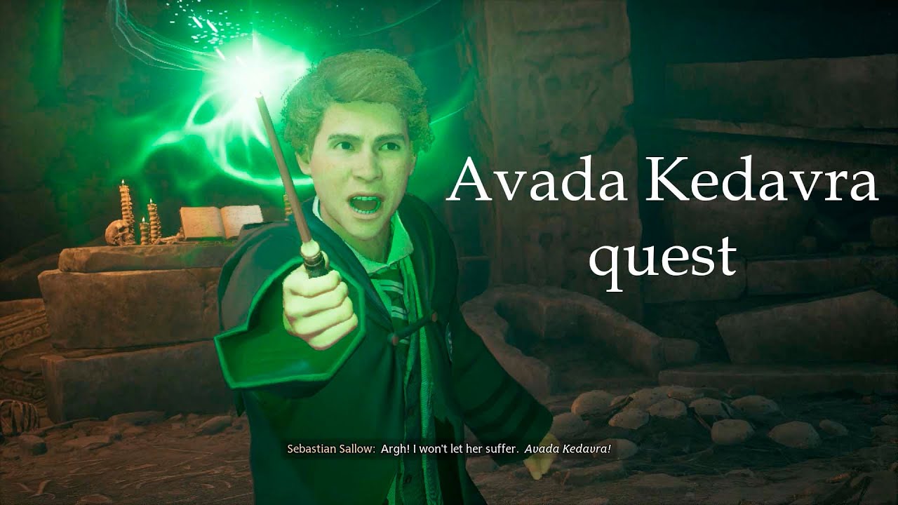 Hogwarts Legacy - Avada Kedavra quest (Sebastian's final quest) - YouTube