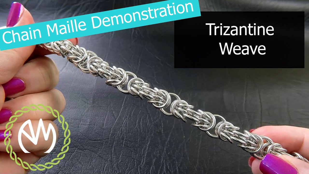Chain Maille Weave Demonstration - Trizantine Weave - YouTube
