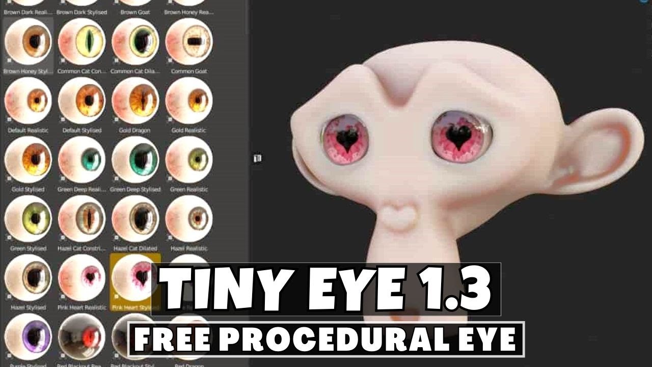 Tiny Eye 1.3 | Free Full Procedural Stylised eyes for Blender | Free Blender Addon - YouTube