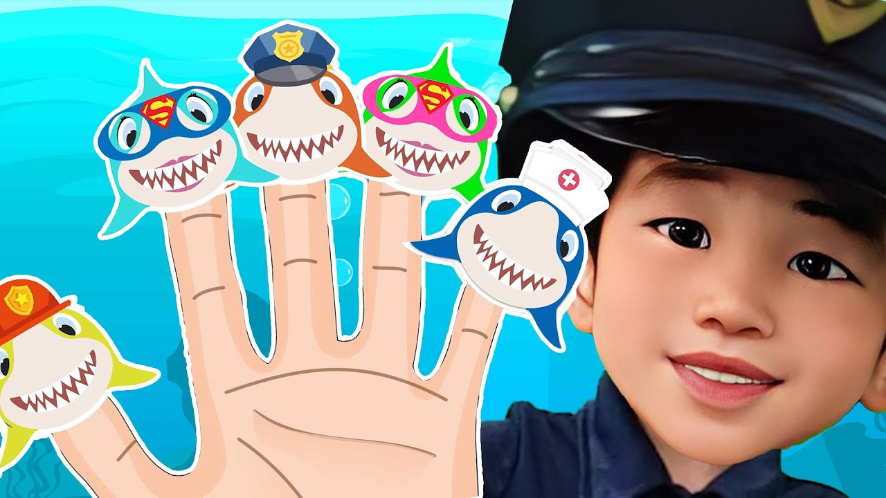 Rescue Team Shark Finger Family | DoReMi Kids Songs - YouTube