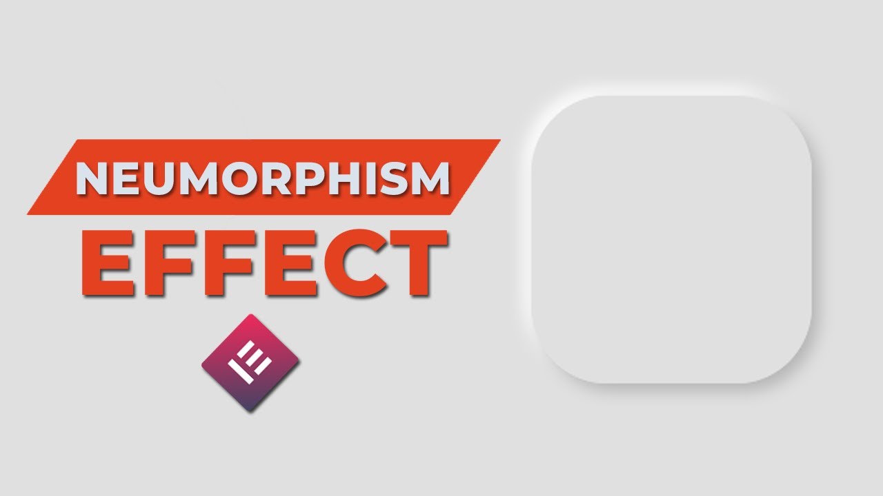 Neumorphism effect using Elementor | Elementor pro tips and tricks ...