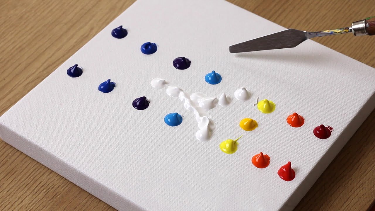 Cityscape Abstract Painting / Acrylic painting tutorial / Demo / Easy ...