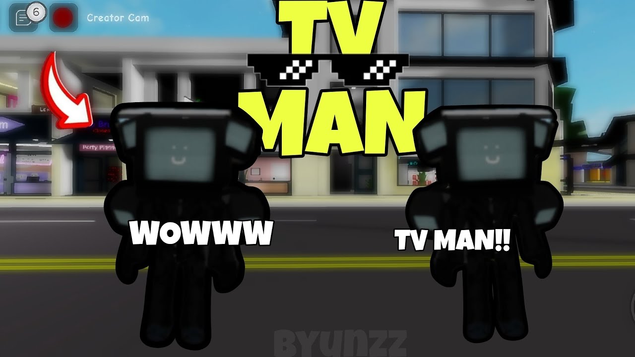 TV MAN IN BROOKHAVEN CODE /W ROBLOX BROOKHAVEN RP - YouTube