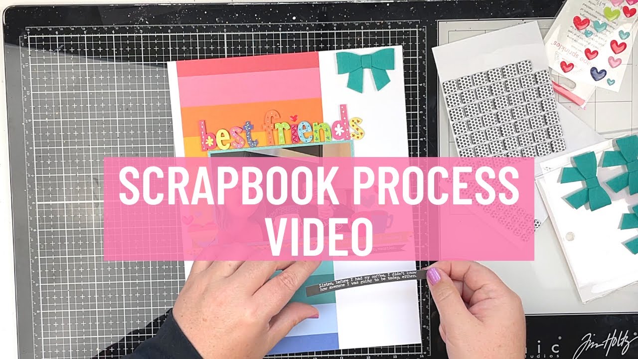Scrapbook Process Video // Scrappy Road Trip Album - YouTube