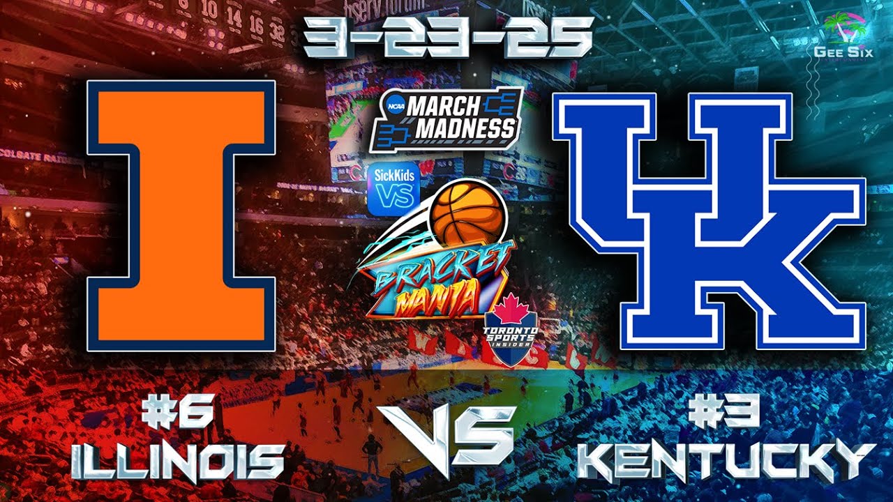 3-23-25 Illinois vs Kentucky 2025 March Madness Game Audio | Second ...