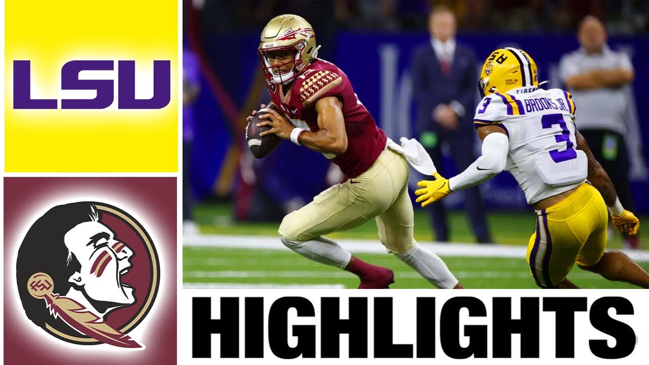 #5 LSU vs #8 Florida State Highlights | College Football Week 1 | 2023 ...
