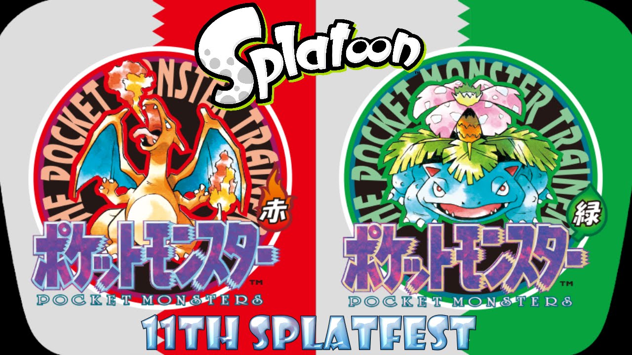Splatoon - 11th Splatfest(Japanese): Pokemon Red vs Green Battle - YouTube