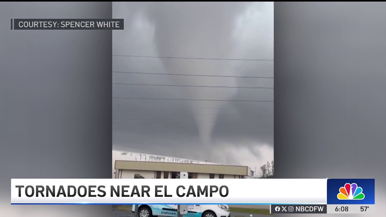 Storm system spawns tornado near El Campo, Texas | NBCDFW - YouTube