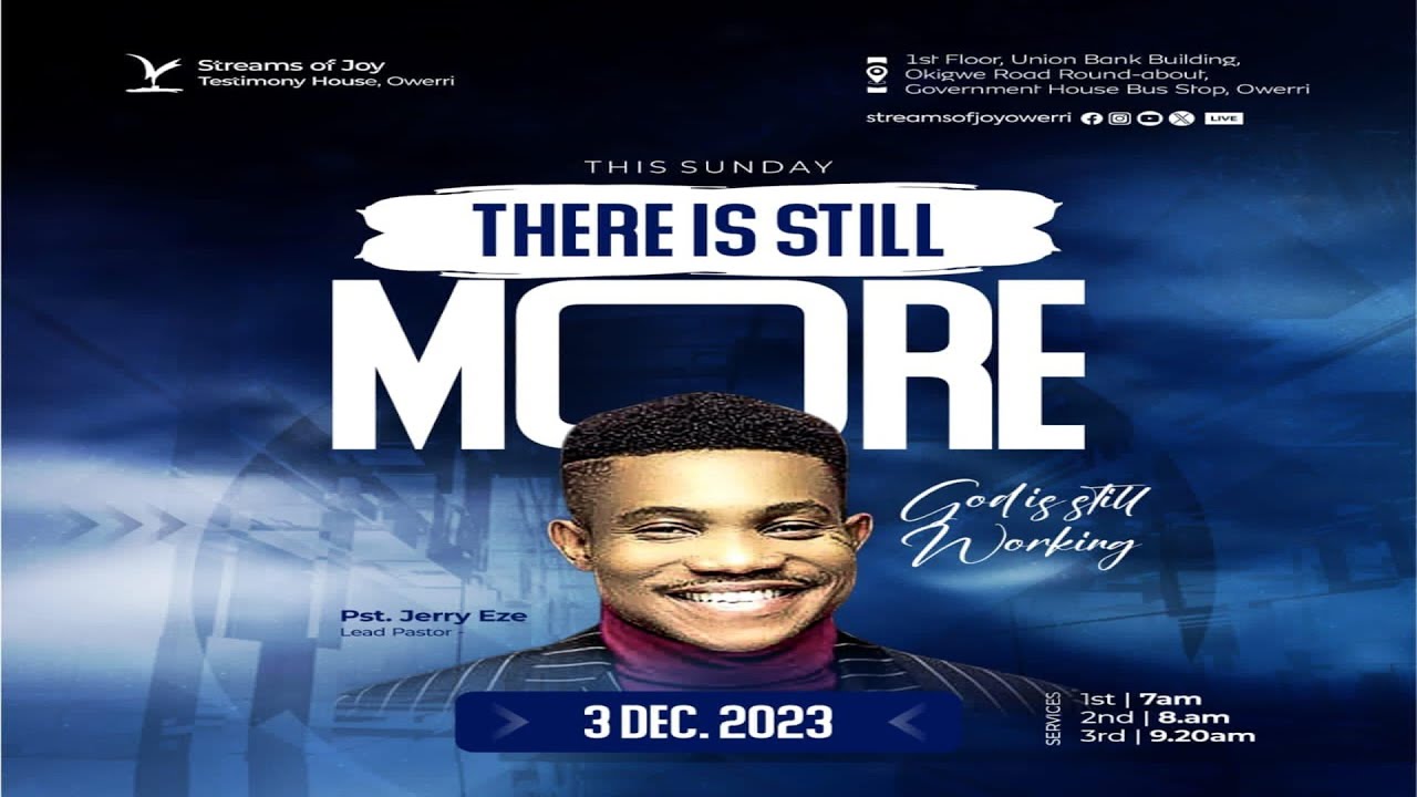 THERE IS STILL MORE, GOD IS STILL WORKING || SUNDAY SERVICE || 3RD ...