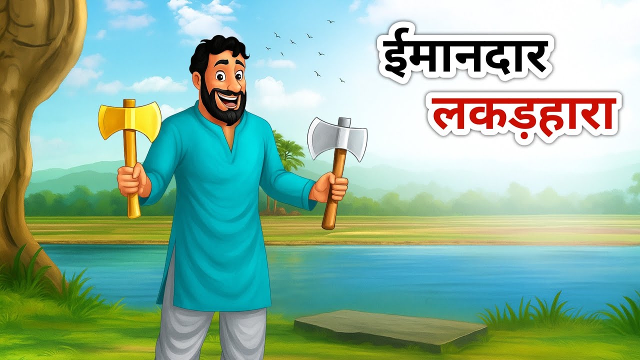 ईमानदार लकड़हारा ll Imandaar Lakadhara ll Hindi Story ll Moral Story ll ...