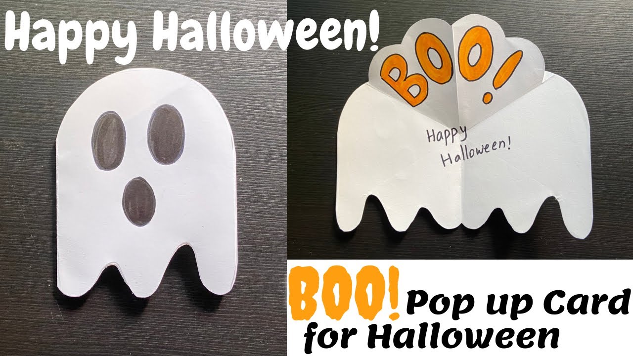 BOO!! Craft Card For Halloween | Halloween Card Ideas | DIY Ghost Card ...