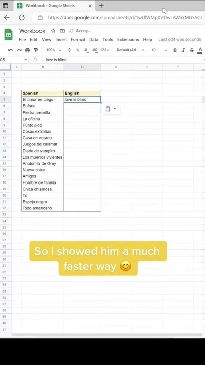 How to translate text in Google Sheets #excel #exceltips #exceltricks #microsoft #googlesheets ...