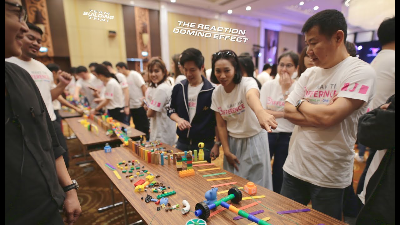 The reaction Domino effect challenge team building activity for ...