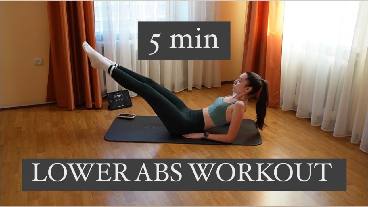 5 MIN lower abs workout // no equipment // do this for 7 days - YouTube